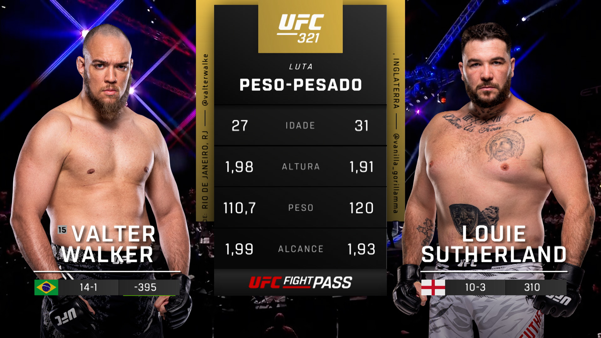 Ve UFC (Português) 321: Valter Walker vs. Louie Sutherland Prelims ...