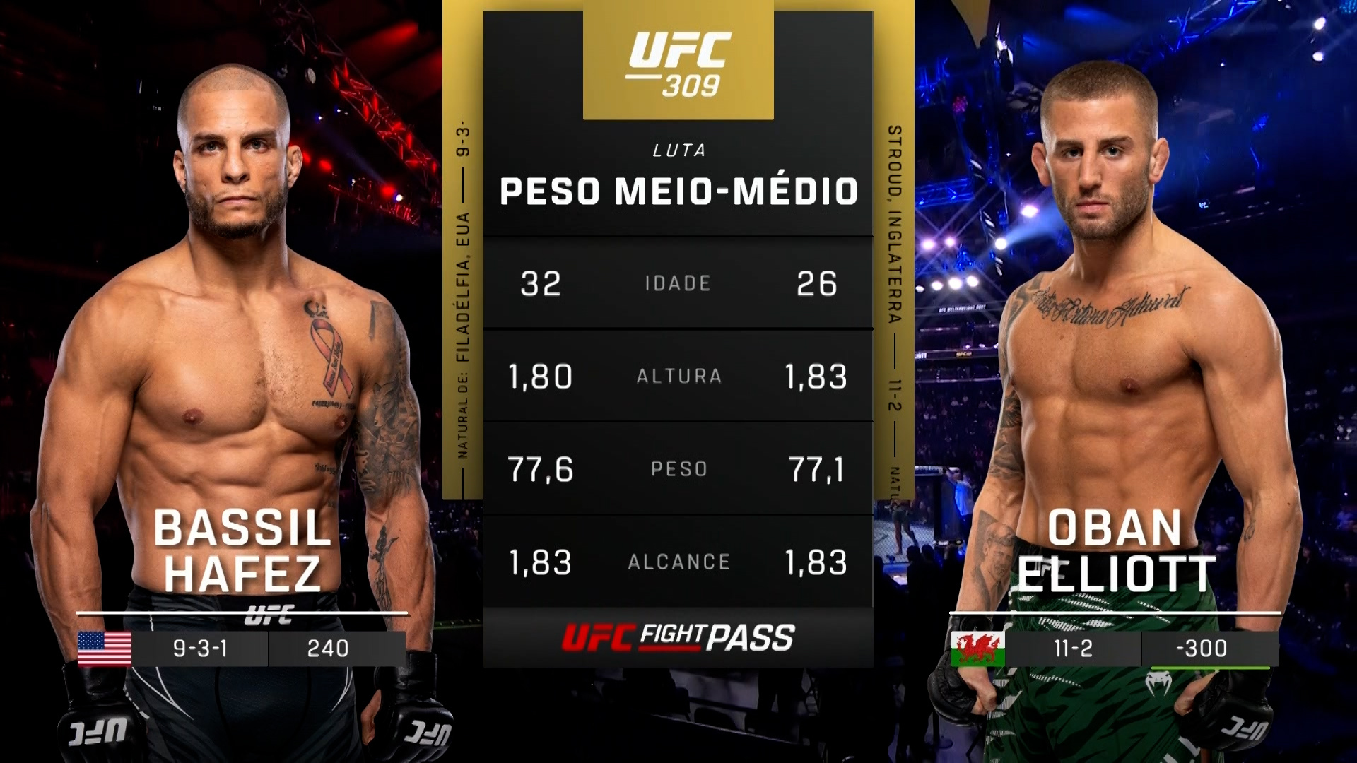 Watch UFC (Português) 309: Bassil Hafez vs. Oban Elliott Prelims ...