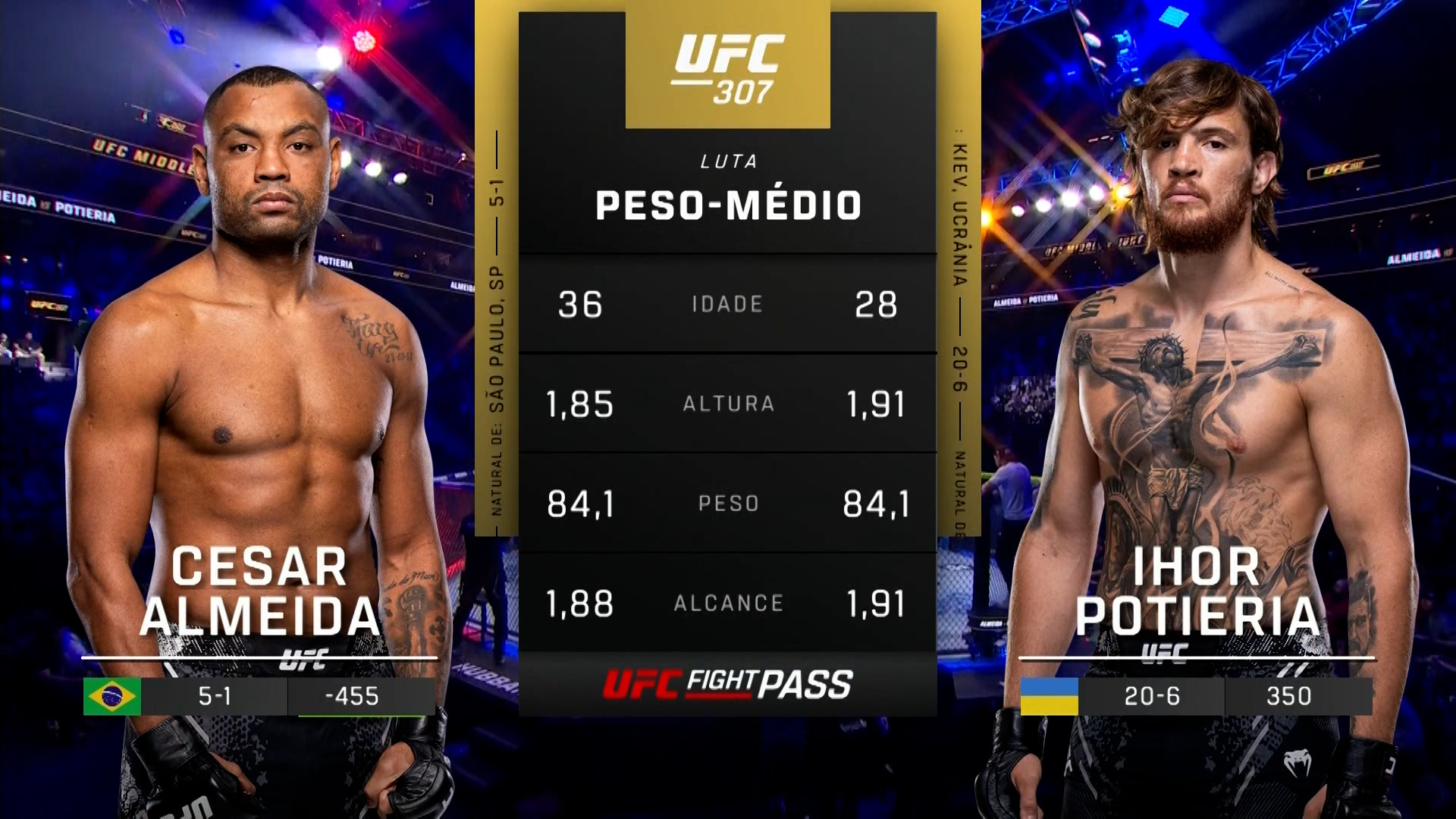 Watch UFC (Português) 307: César Almeida vs. Ihor Potieria Prelims ...