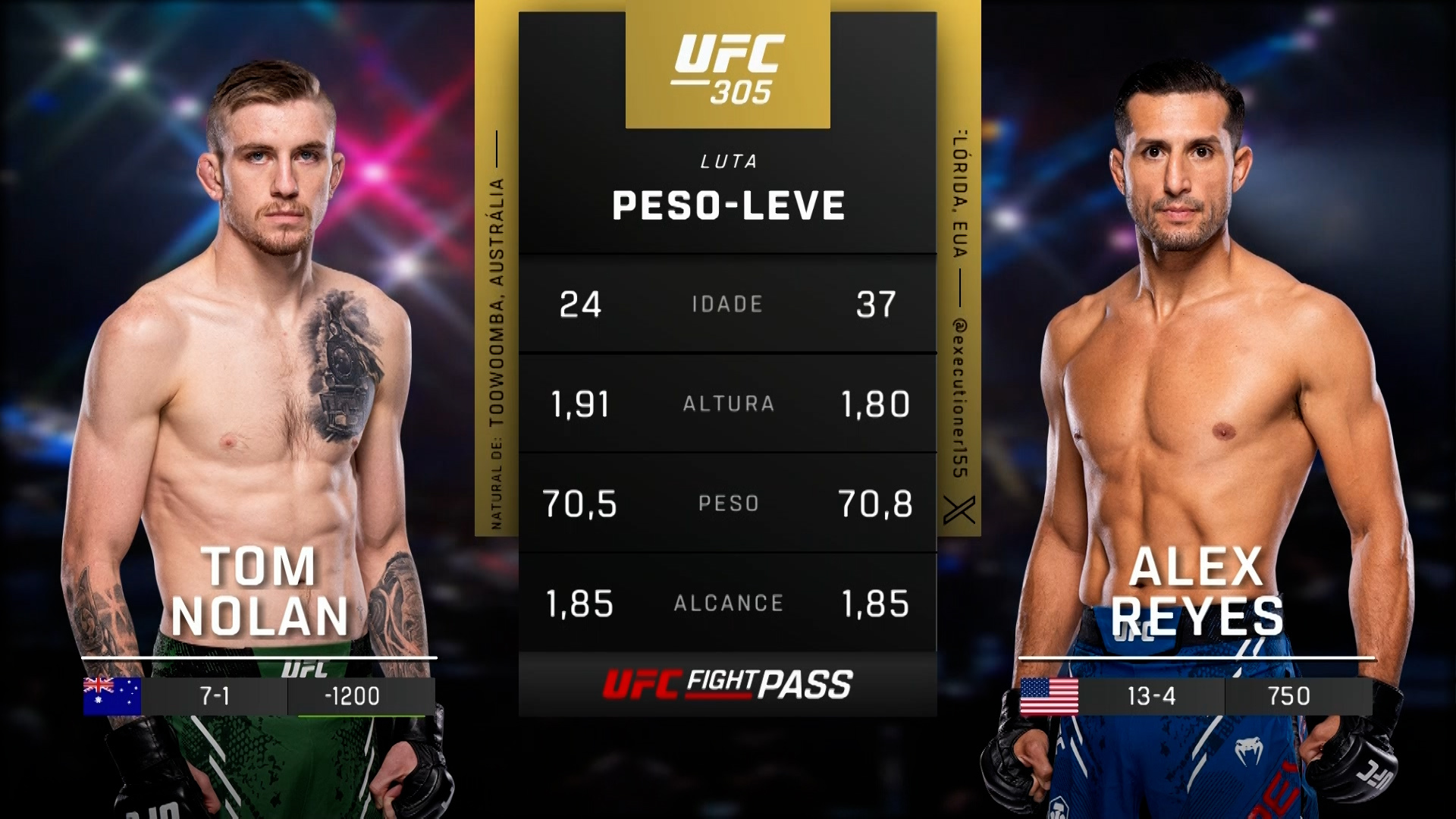 Watch UFC (Português) 305: Tom Nolan vs. Alex Reyes Prelims (Português ...