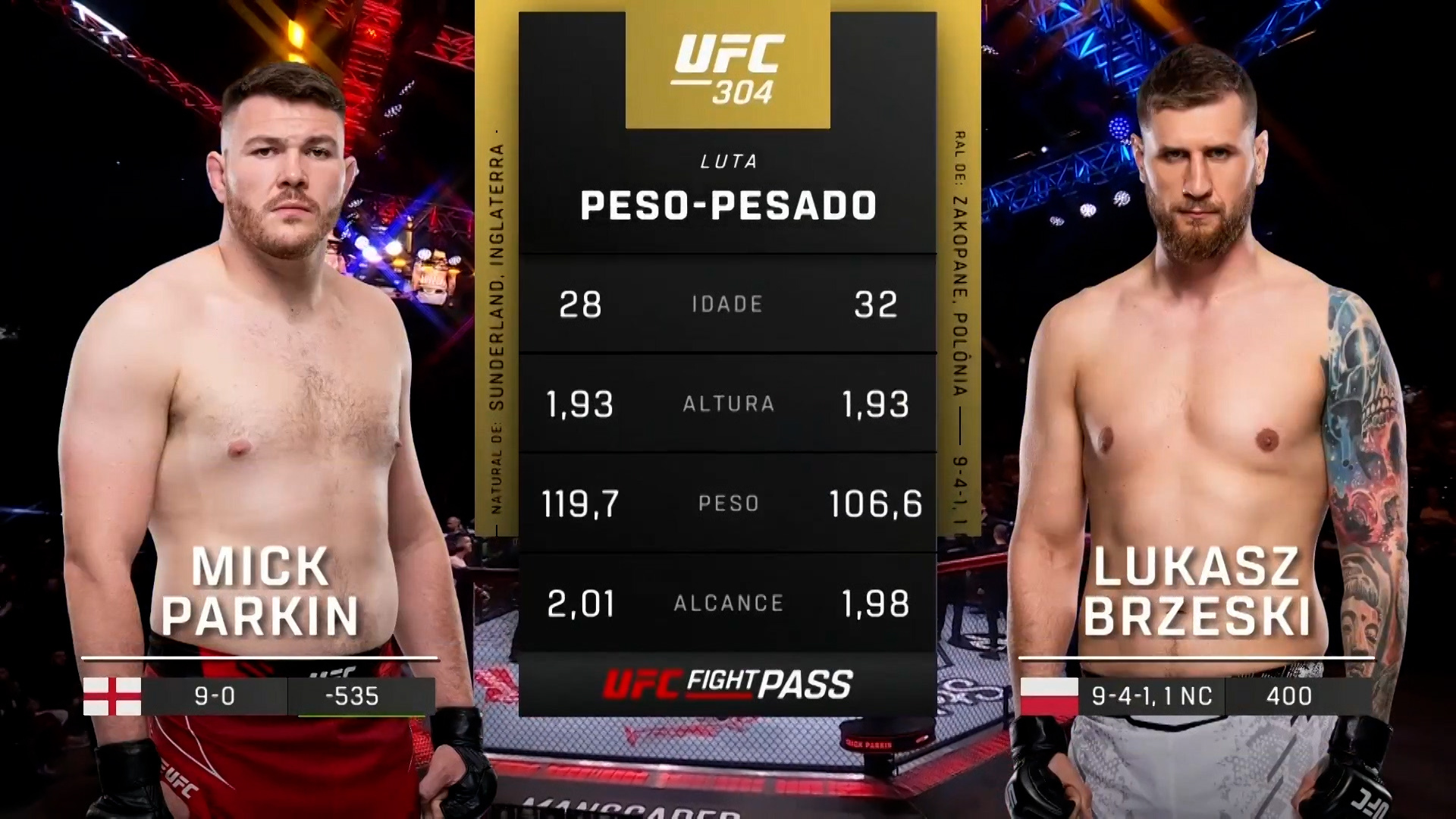 Watch UFC (Português) 304: Mick Parkin vs. Lukasz Brzeski Prelims ...