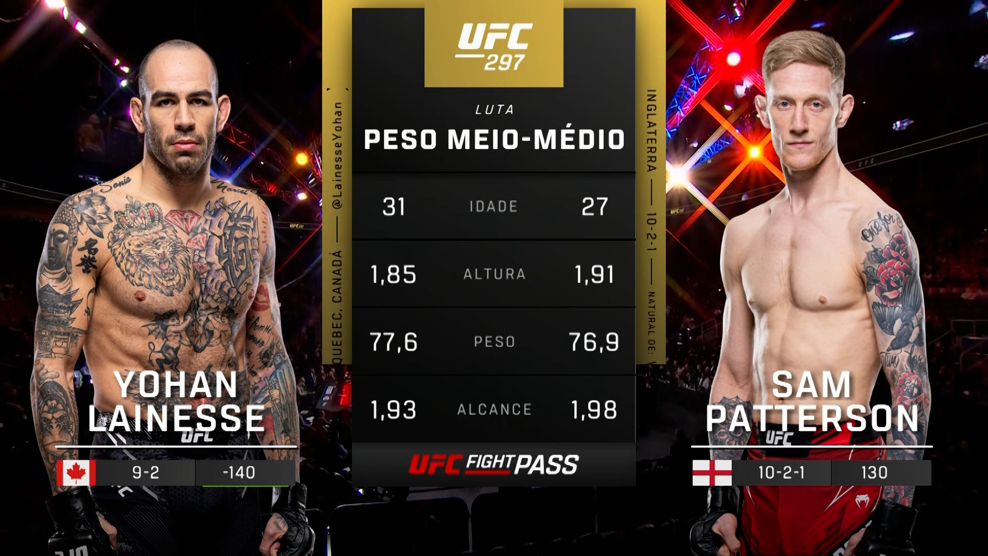Watch UFC (Português) 297: Yohan Lainesse vs. Sam Patterson Prelims ...