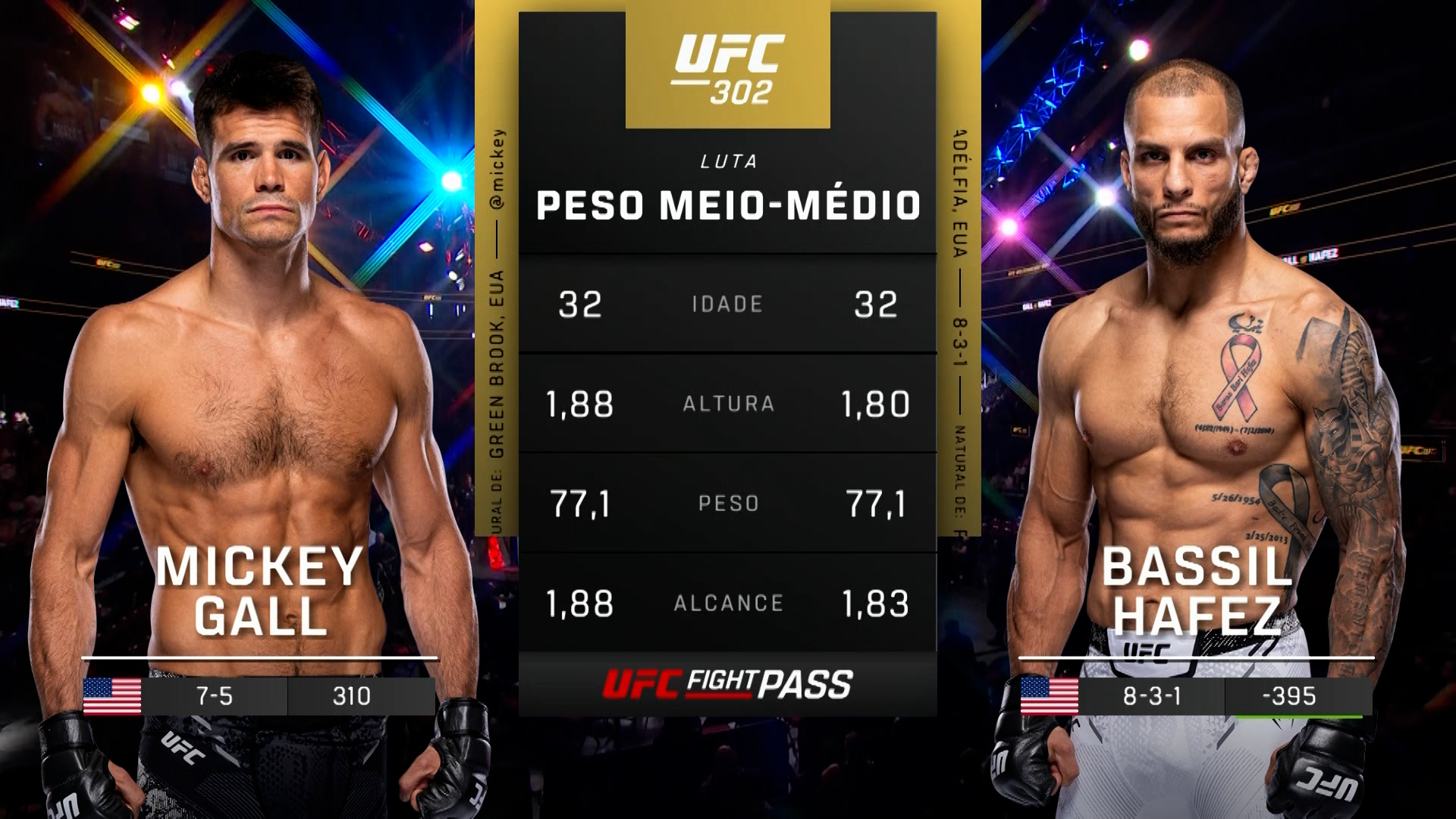 Ve UFC (Português) 302: Mickey Gall vs. Bassil Hafez Prelims (Português ...
