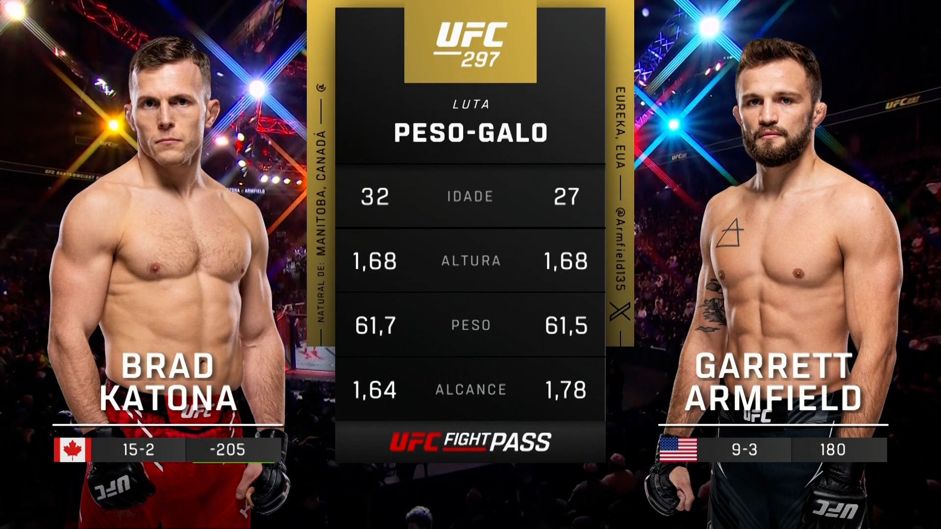 Ve UFC (Português) 297: Brad Katona vs. Garrett Armfield Prelims ...