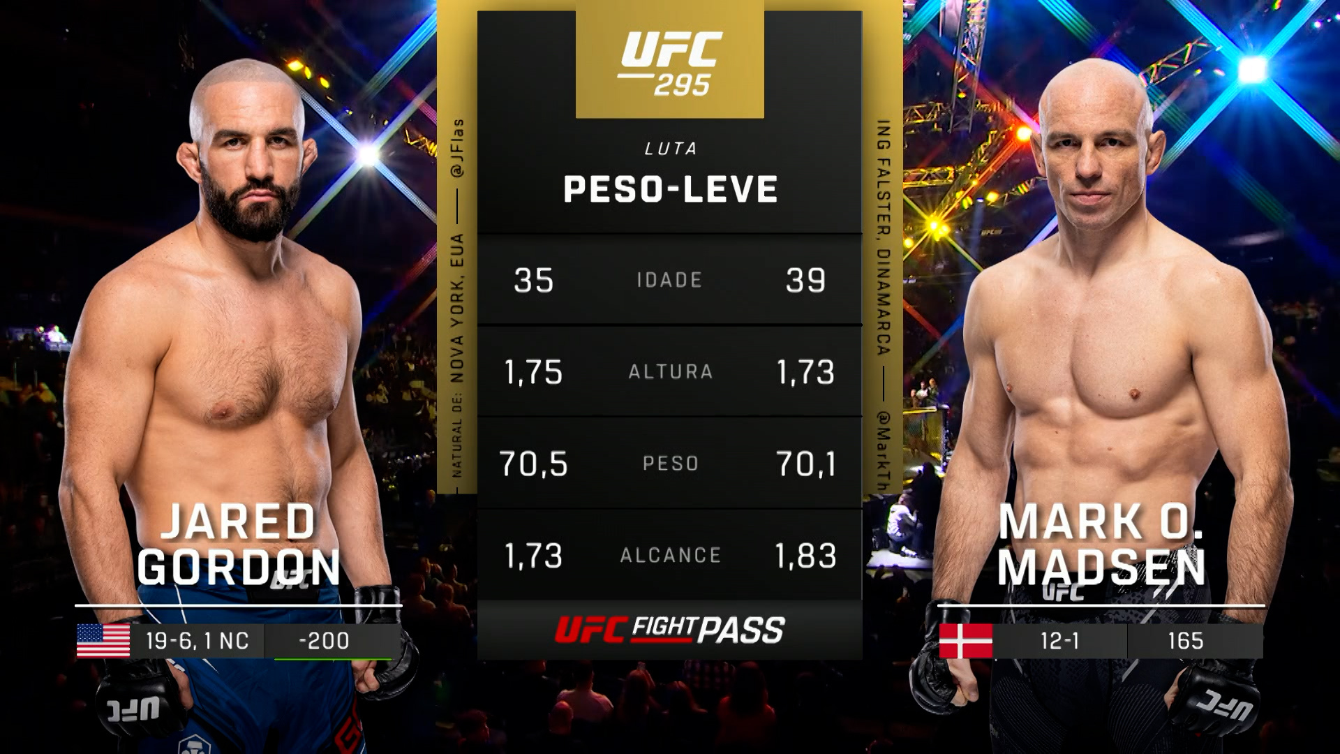 Ve UFC (Português) Jared Gordon vs. Mark Madsen (UFC 295: Prochazka vs ...