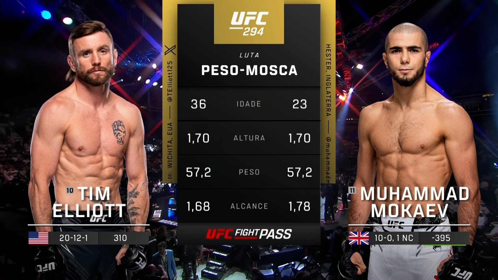 Ve UFC (Português) Muhammad Mokaev vs. Tim Elliott (UFC 294: Makhachev ...
