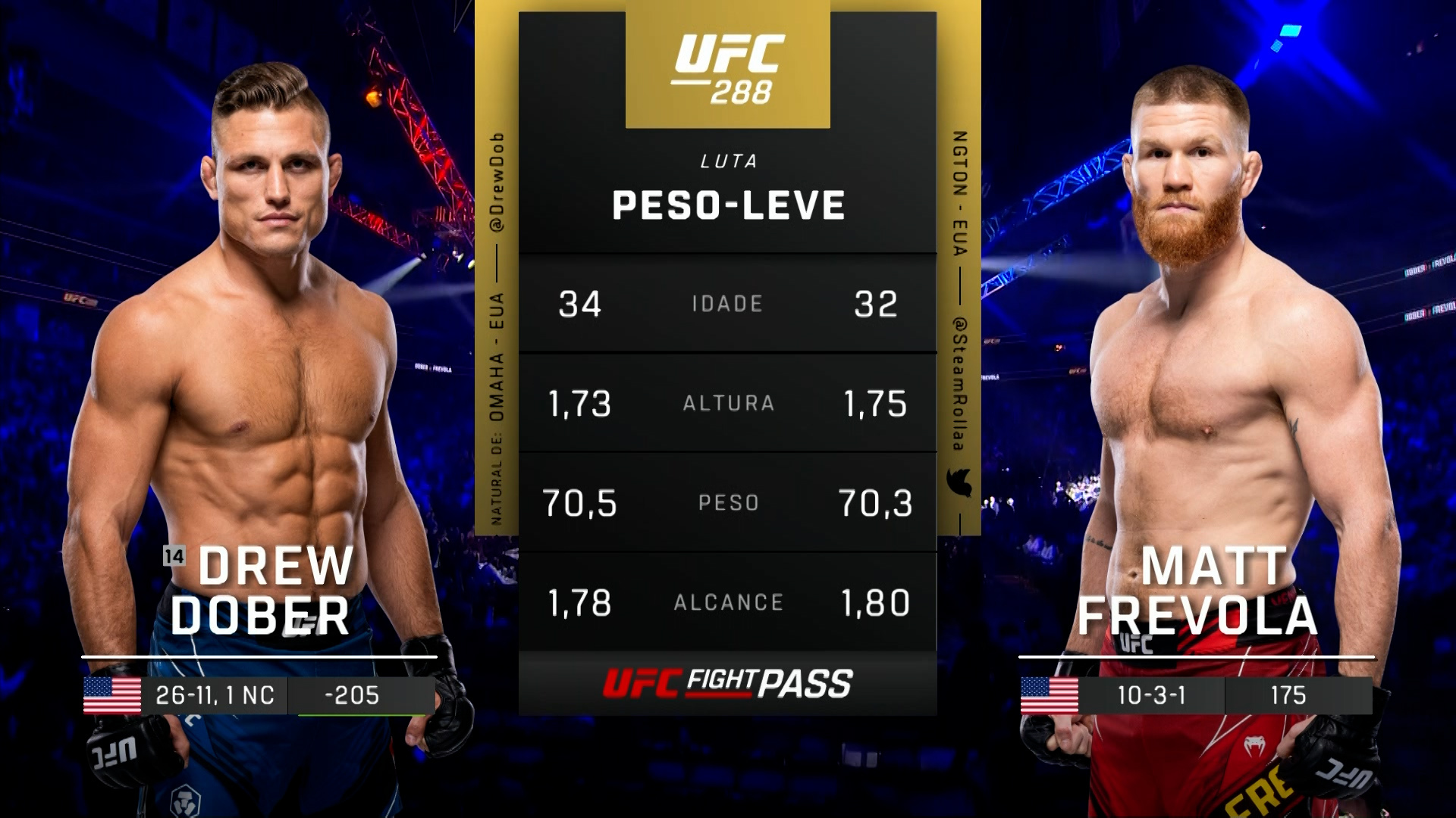 Ve UFC (Português) Drew Dober vs. Matt Frevola (UFC 288: Sterling vs ...