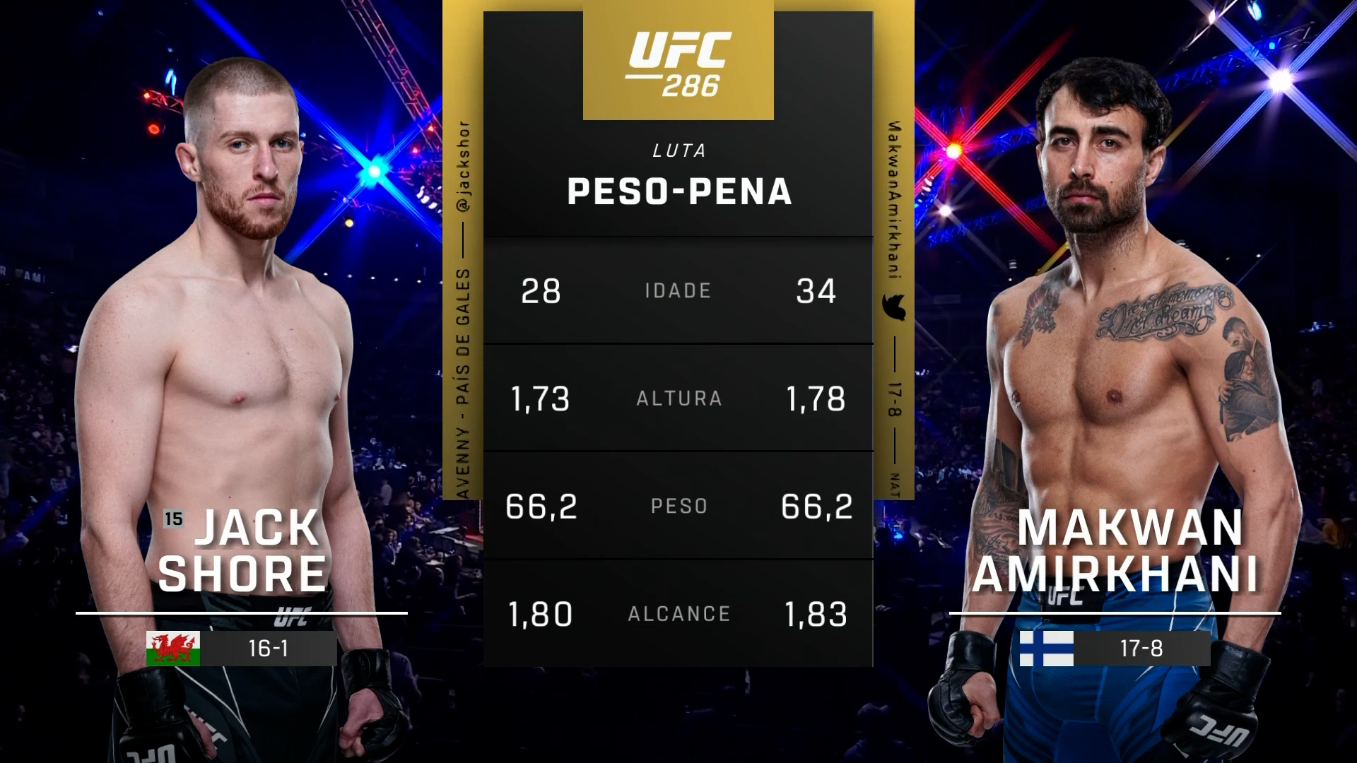 Watch UFC (Português) Jack Shore vs. Makwan Amirkhani (UFC 286: Edwards ...