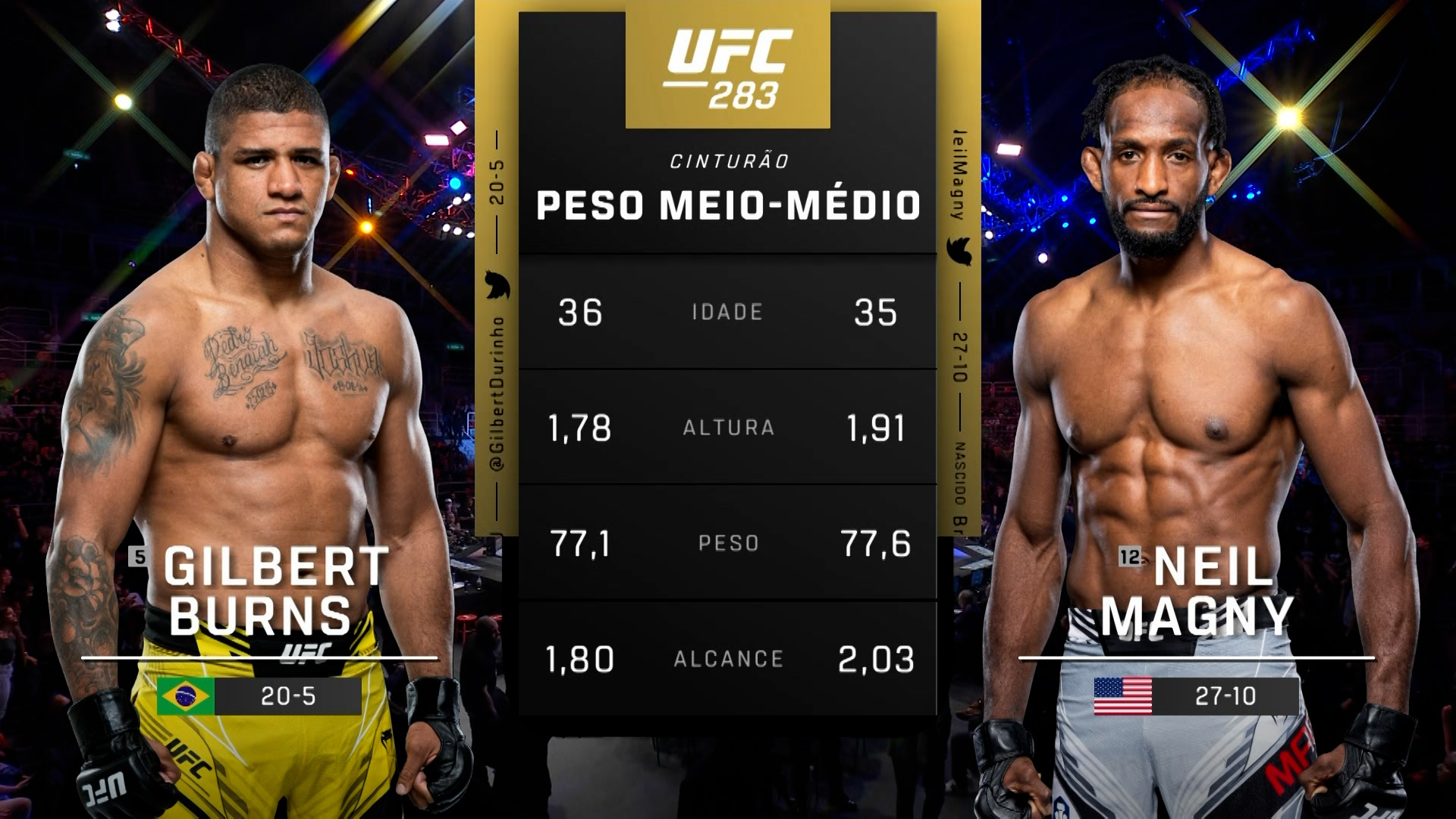 Ve UFC (Português) Gilbert Burns vs. Neil Magny (UFC 283: Teixeira vs ...