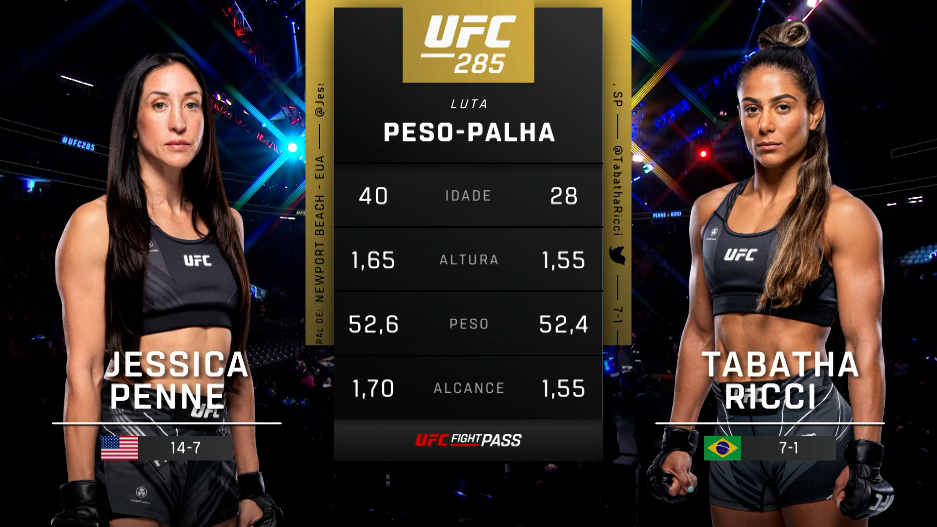 Watch UFC (Português) Jessica Penne vs. Tabatha Ricci (UFC 285: Jones ...