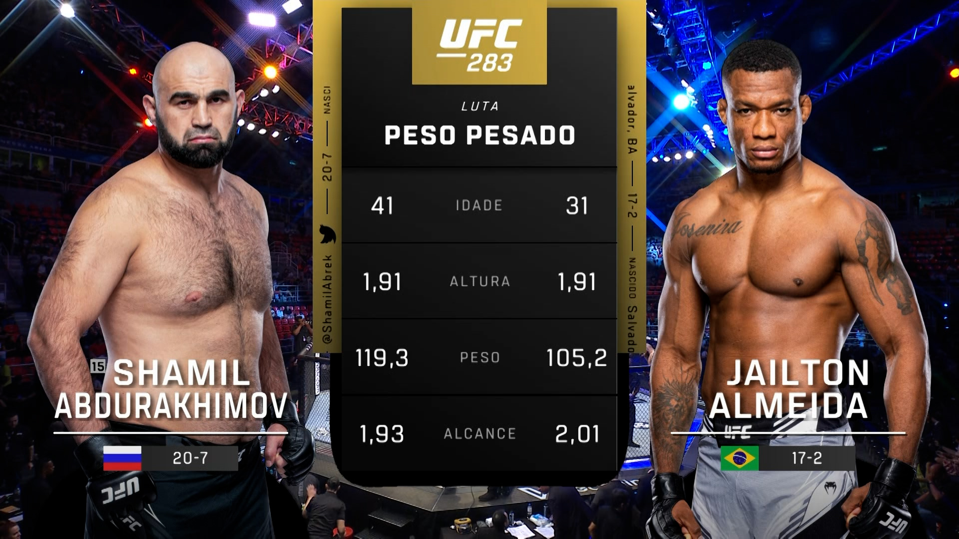Watch UFC (Português) Shamil Abdurakhimov vs. Jailton Almeida (UFC 283 ...