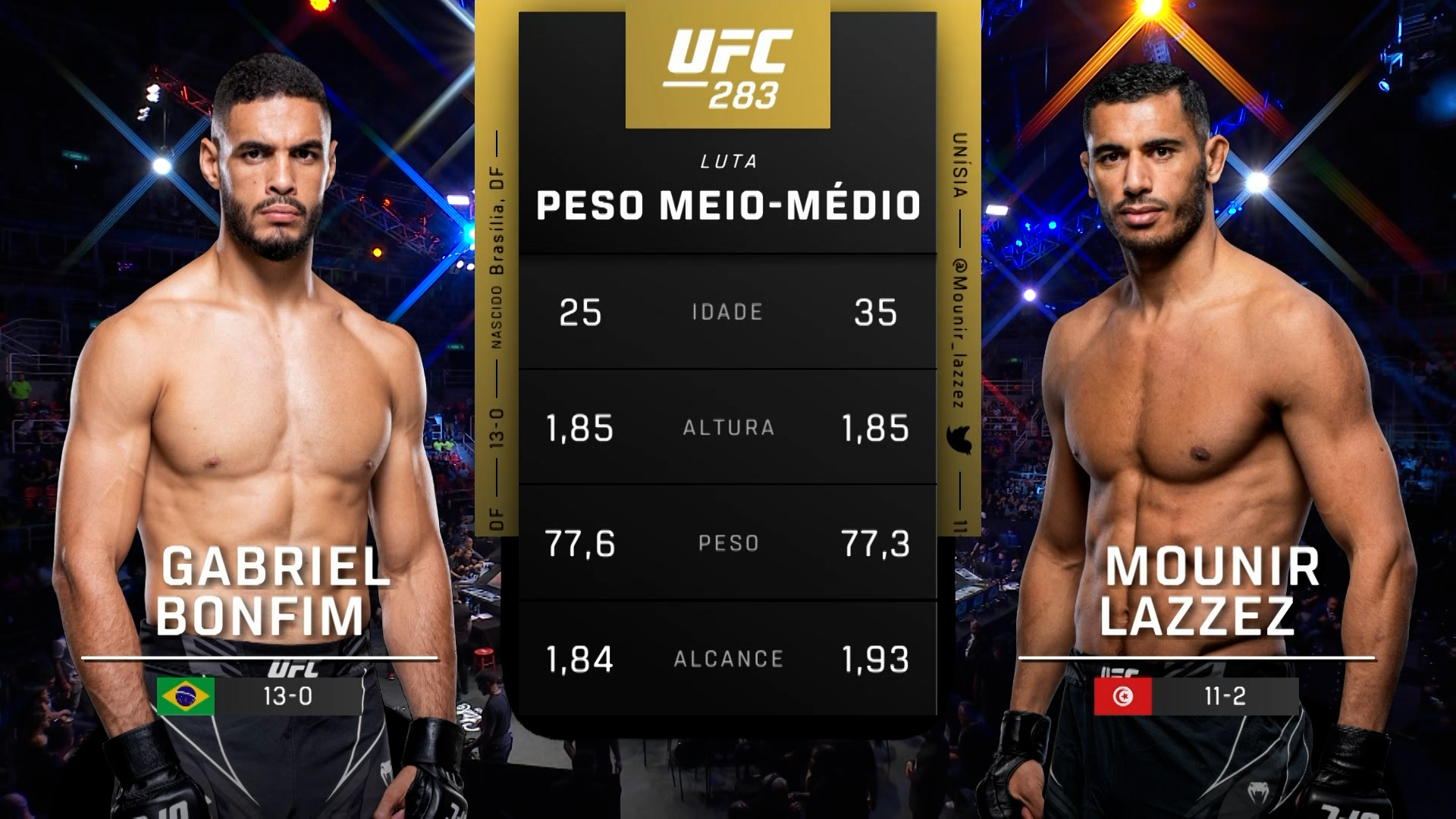 Watch UFC (Português) Gabriel Bonfim vs. Mounir Lazzez (UFC 283 ...