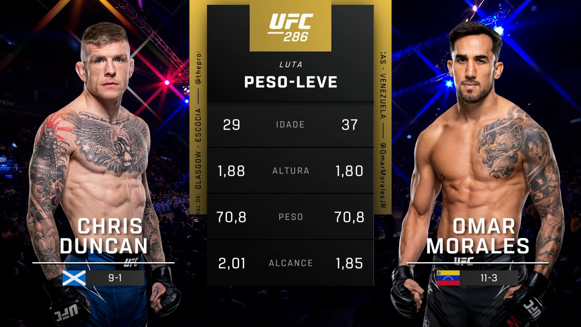 Watch UFC (Português) Chris Duncan vs. Omar Morales (UFC 286: Edwards ...