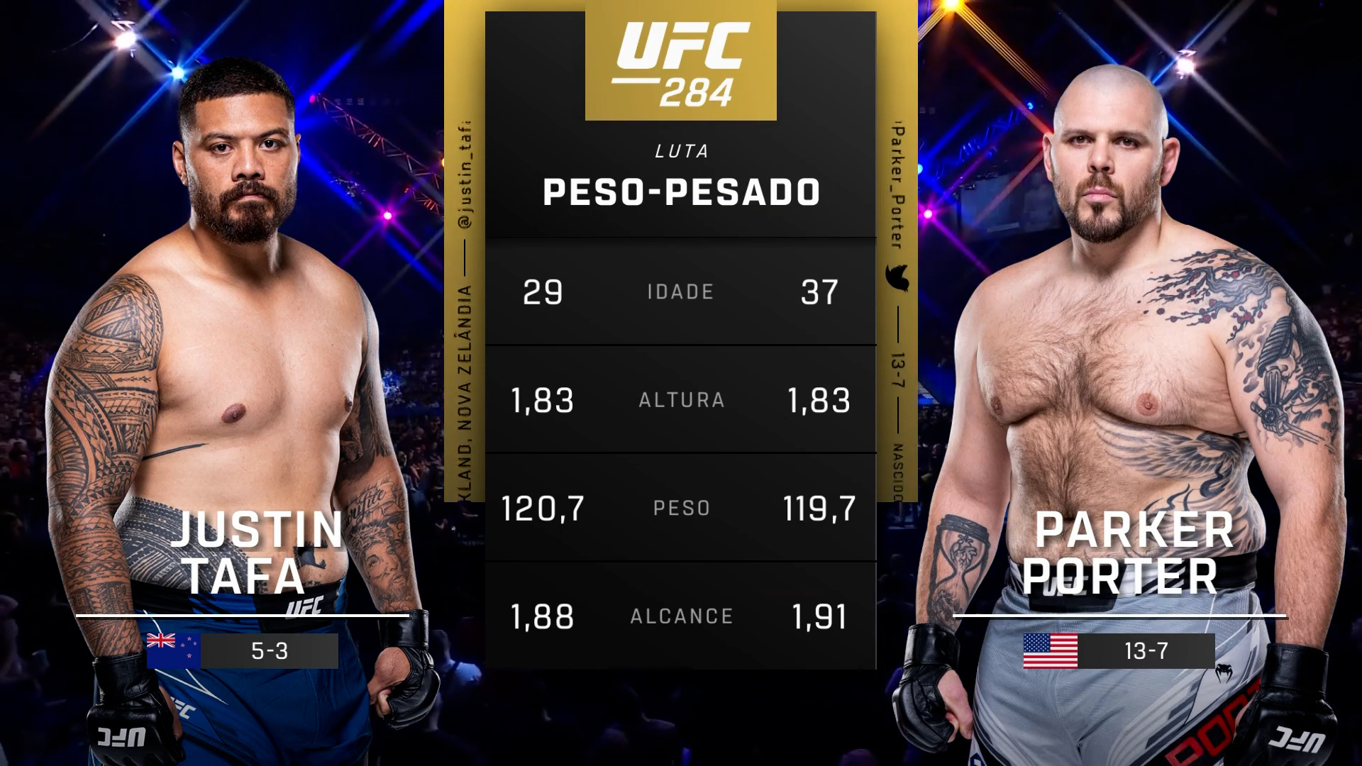 Ve UFC (Português) Justin Tafa vs. Parker Porter (UFC 284: Makhachev vs ...