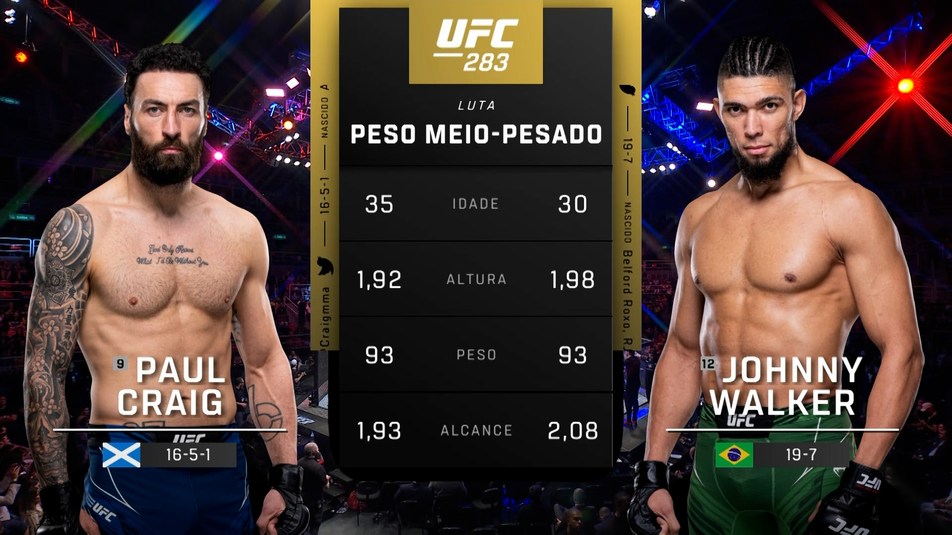Ve UFC (Português) Paul Craig vs. Johnny Walker (UFC 283: Teixeira vs ...