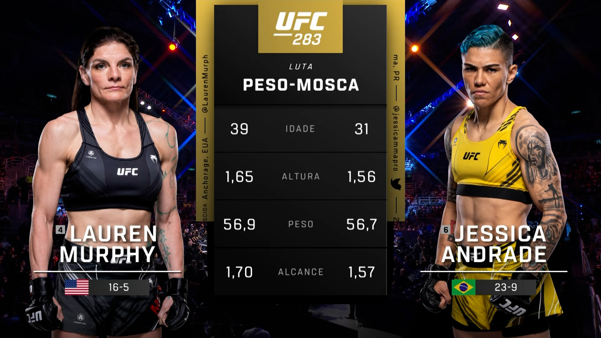 Ve UFC (Português) Lauren Murphy vs. Jessica Andrade (UFC 283: Teixeira ...