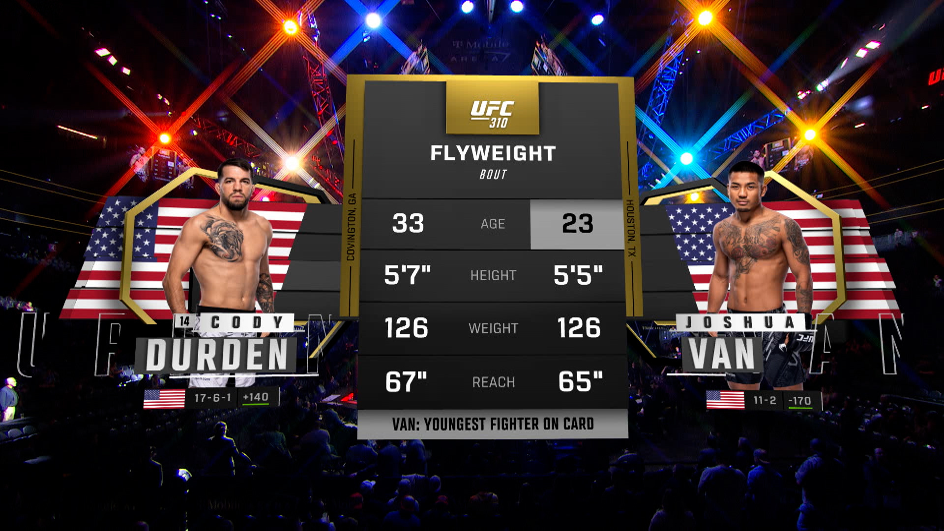 Ve UFC 310: Cody Durden vs. Joshua Van Prelims - Paramount+ El Salvador