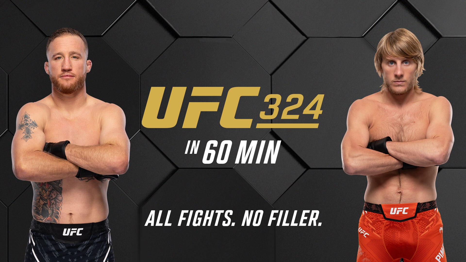 Watch UFC All Fights. No Filler. UFC 324: Gaethje vs. Pimblett in 60 ...