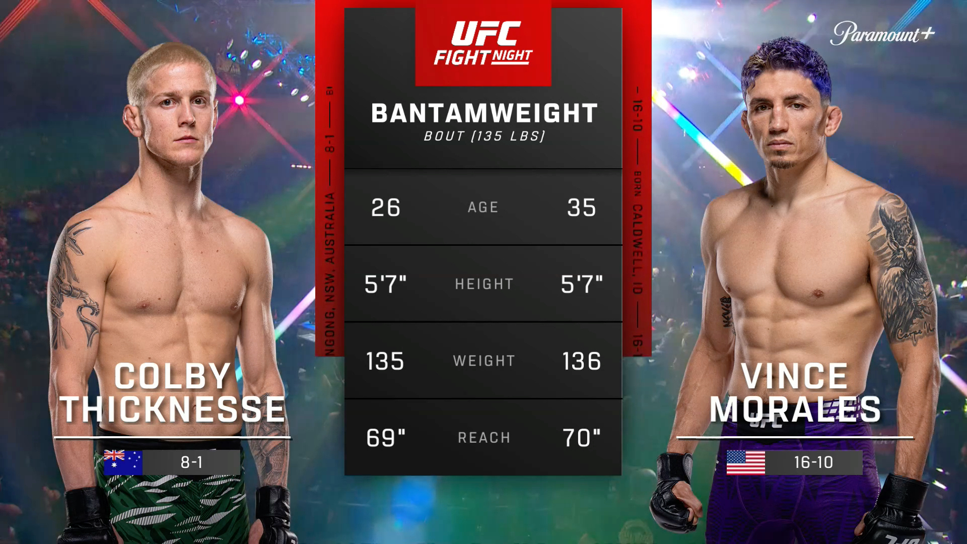 Watch UFC Fight Night (Português) Colby Thicknesse x Vince Morales (UFC ...