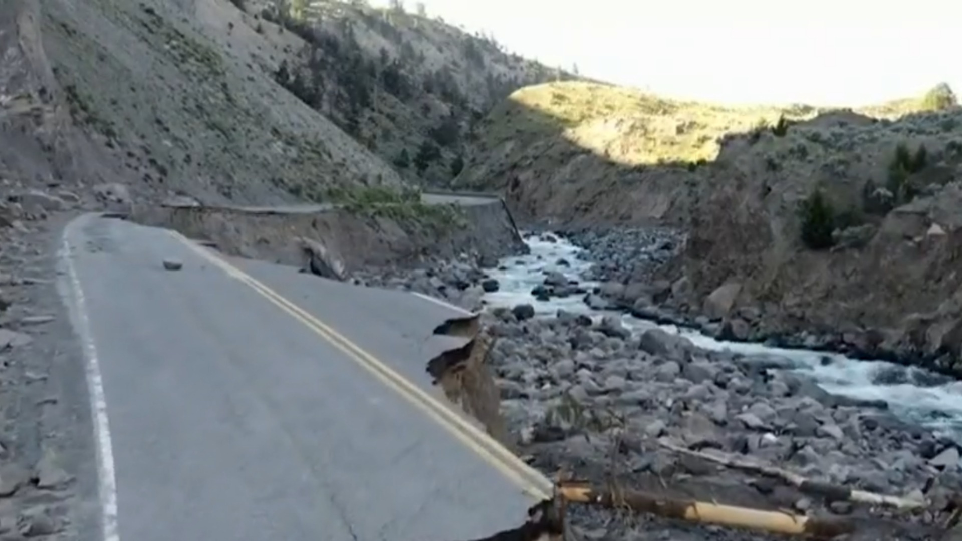 Watch CBS Evening News: Exclusive look at Yellowstone damage after ...
