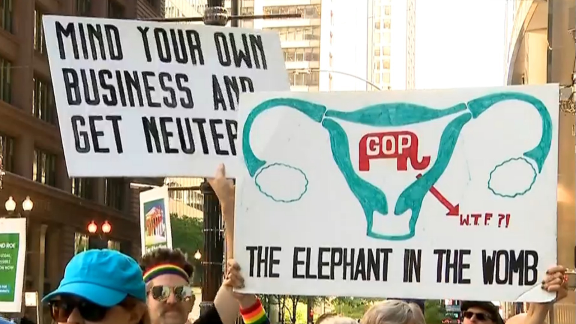 Watch CBS Evening News Rallies held one year after Roe overturned ...