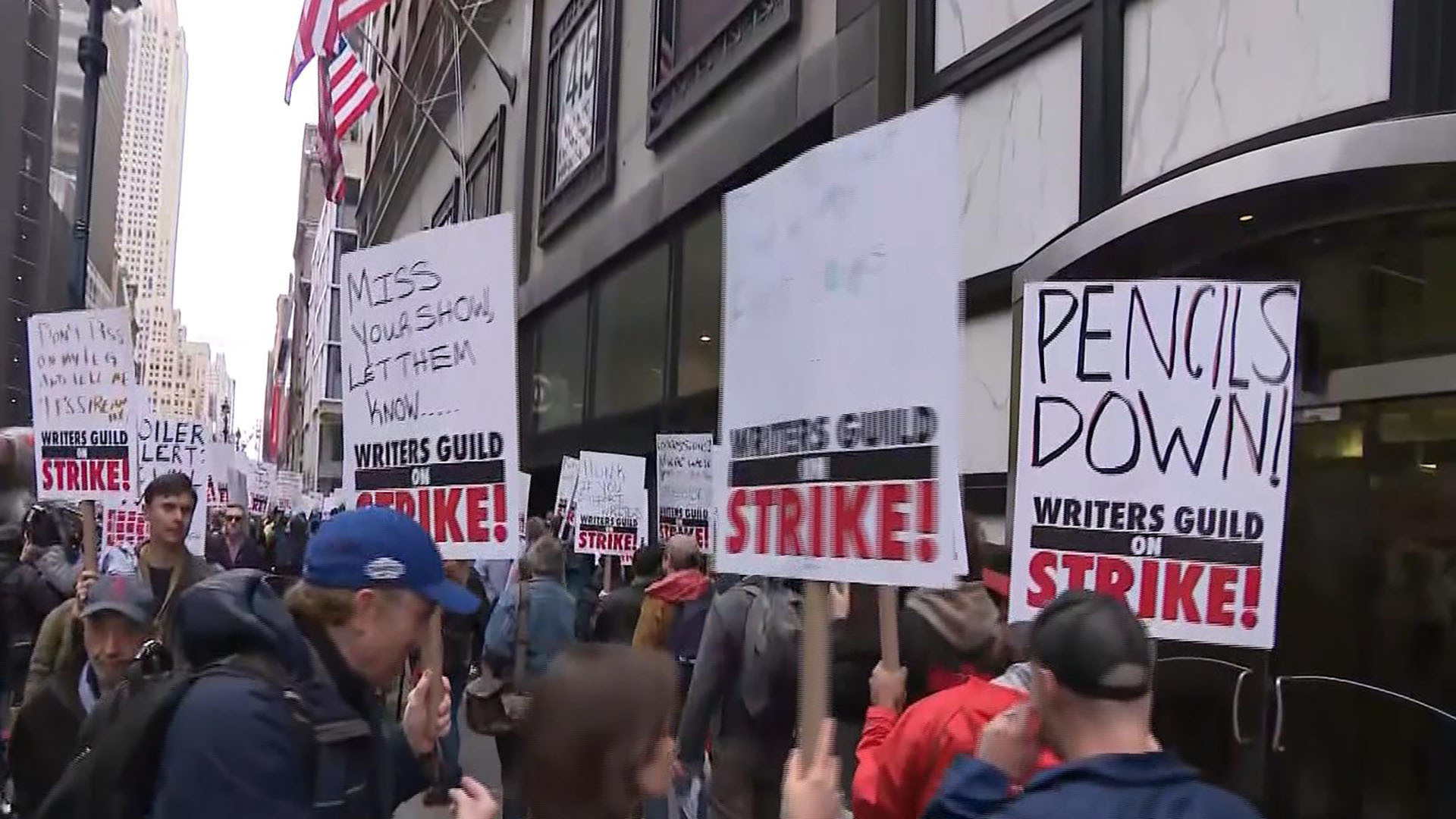 Watch CBS Evening News "The Great Gloom": Workers take to the picket ...