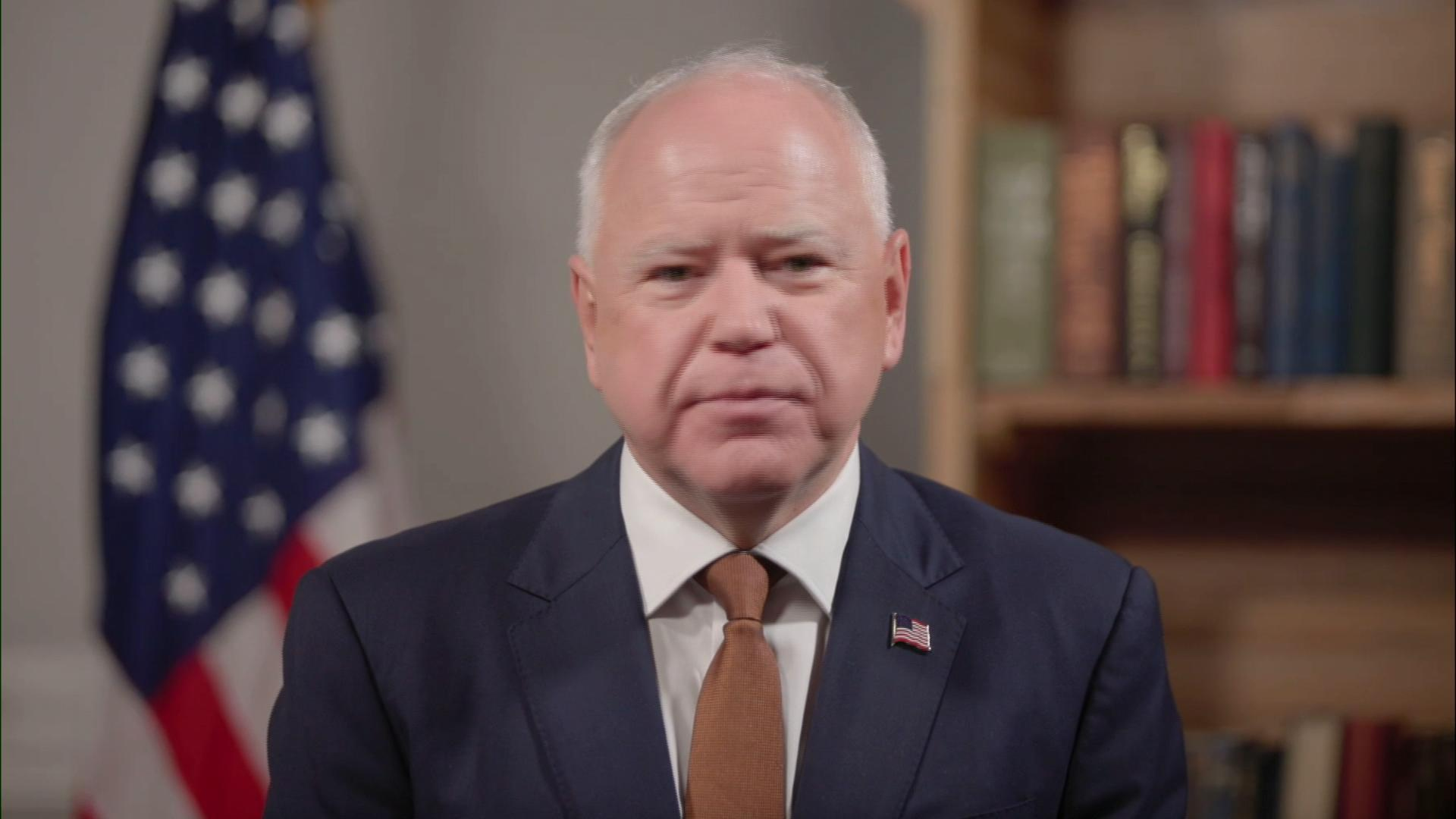 Watch CBS Mornings: Tim Walz responds to Biden's remarks - Full show on CBS