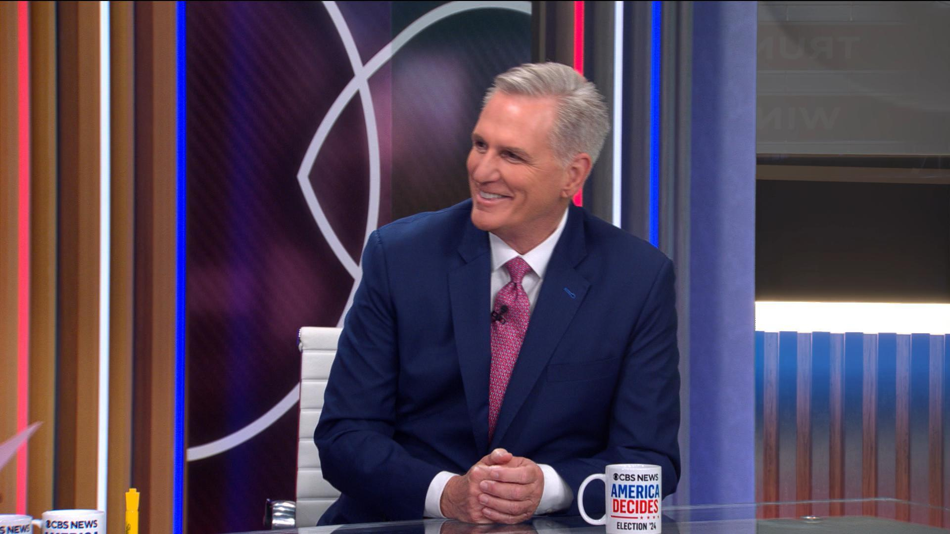 Watch CBS Mornings Season Episode : Former House Speaker Kevin McCarthy on Trump's projected ...