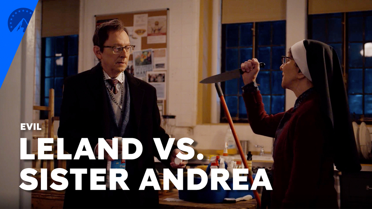 Watch Evil Season 3 Episode : Evil | Sister Andrea Vs. Leland Townsend ...