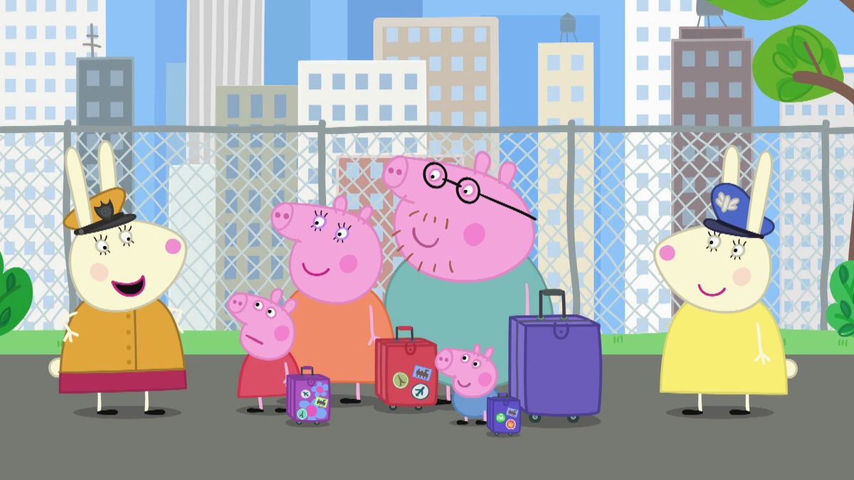 Watch Peppa Pig Season 9 Episode 1: Peppa Pig - America/The Diner ...