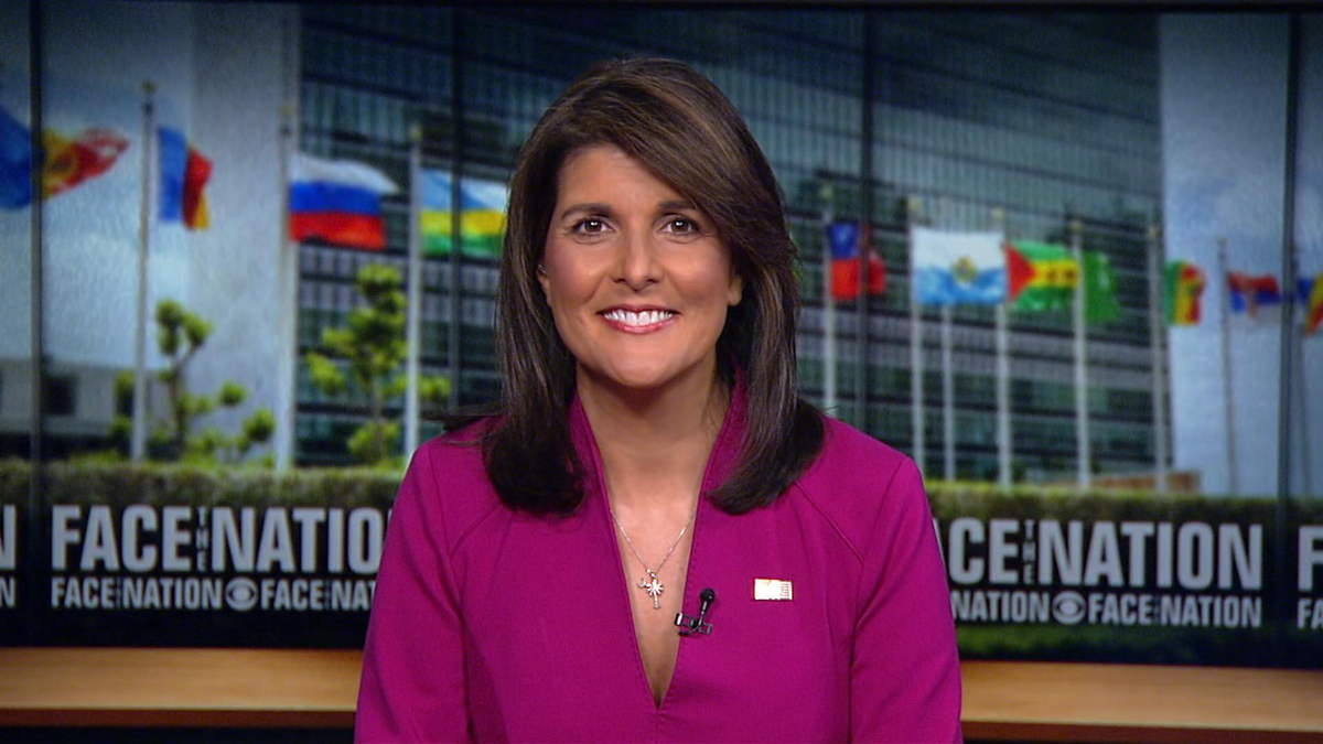 Watch Face The Nation: UN Ambassador Nikki Haley on sanctioning allies ...