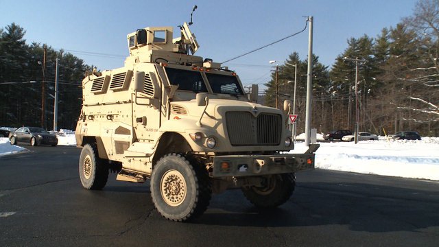Watch CBS Evening News: Armored vehicles used to protect American ...