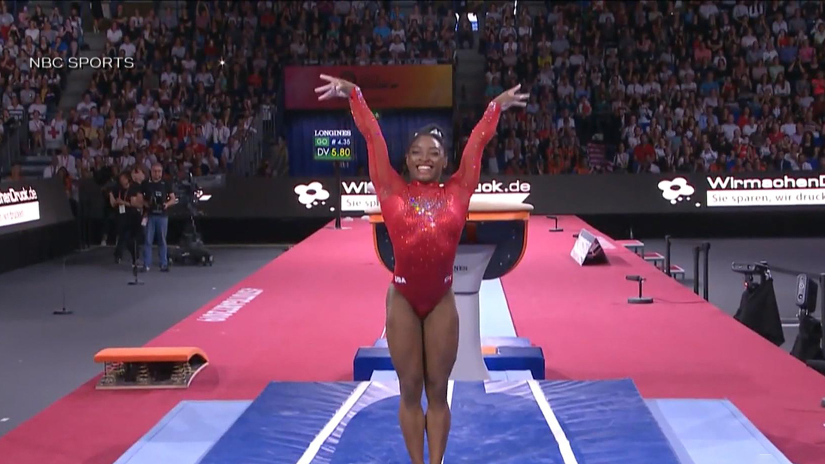 Watch CBS Evening News: Simone Biles scores 23rd world medal - Full ...