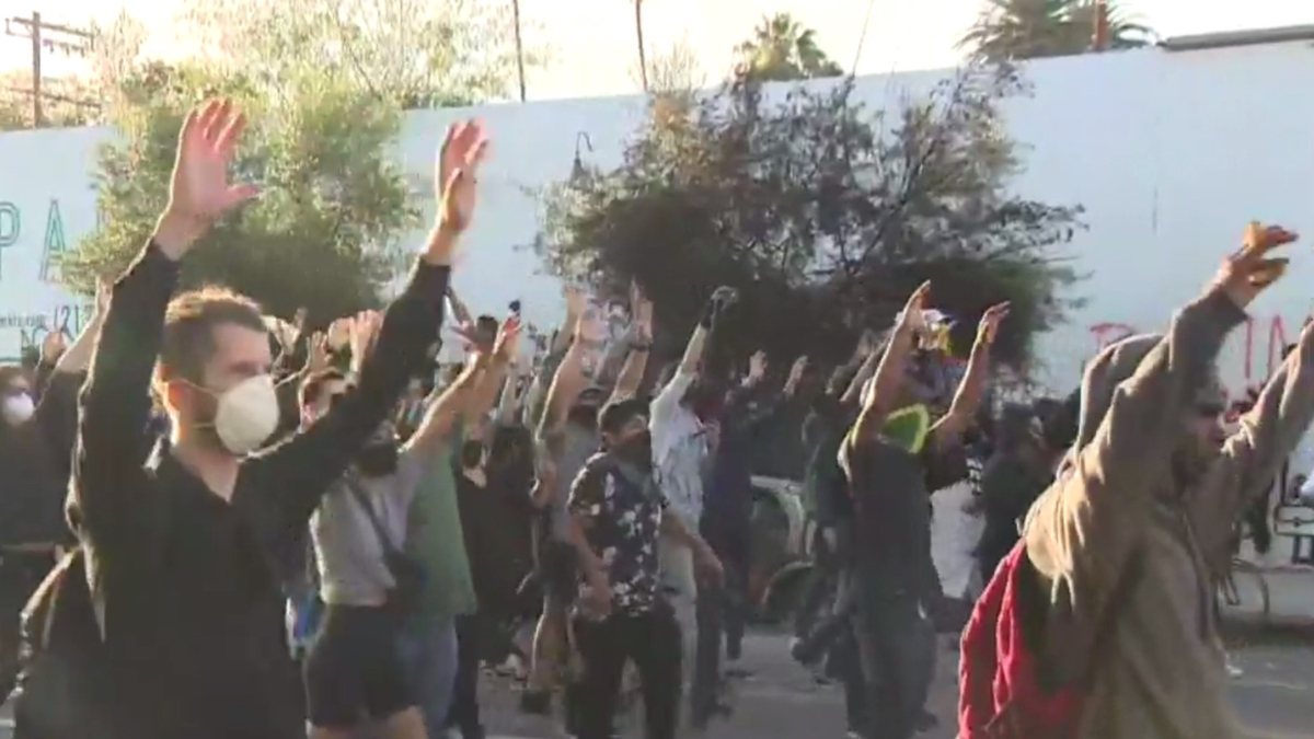 Watch CBS Evening News: Peaceful protests in California turn violent ...