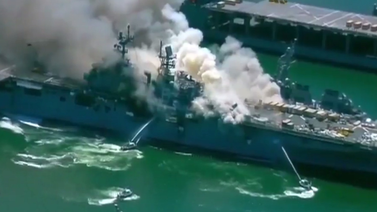 Watch CBS Evening News: Sailors describe out-of-control fire aboard ...