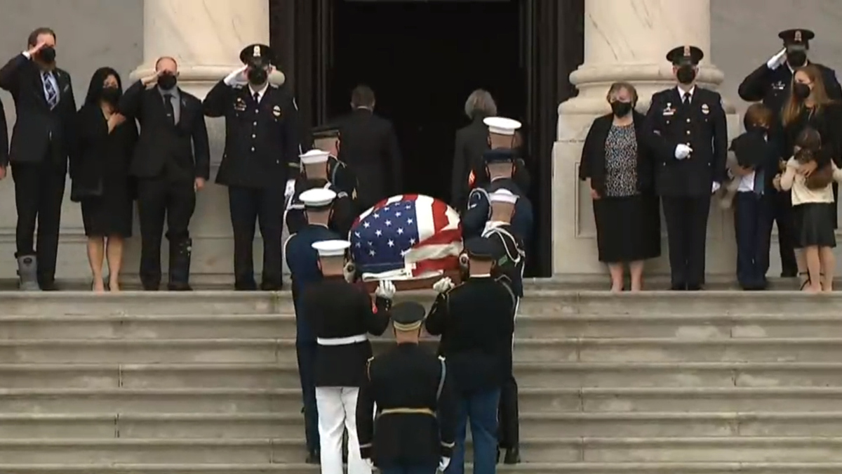 Watch CBS Evening News: Capitol officer killed in car attack lies in ...