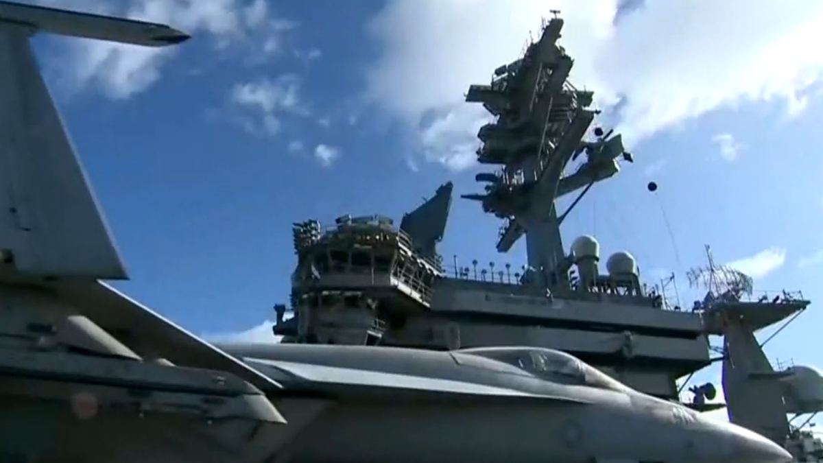 Watch CBS Evening News: USS Nimitz in ready position as China tensions ...