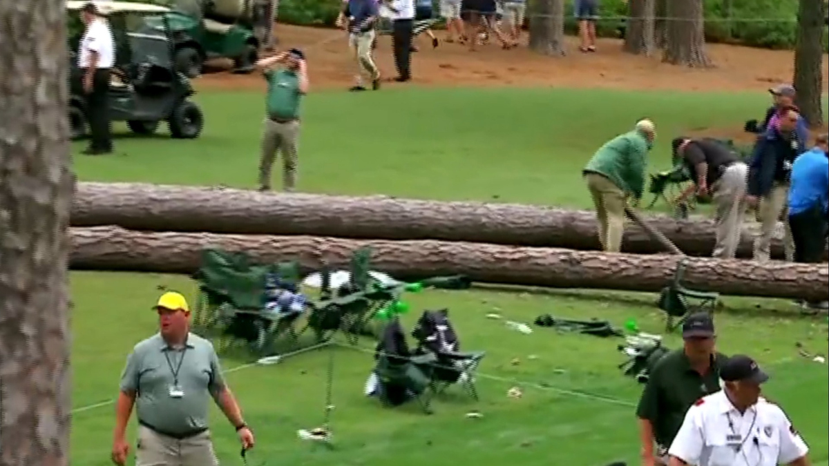 Watch CBS Evening News: Poor weather suspends play at Masters - Full ...