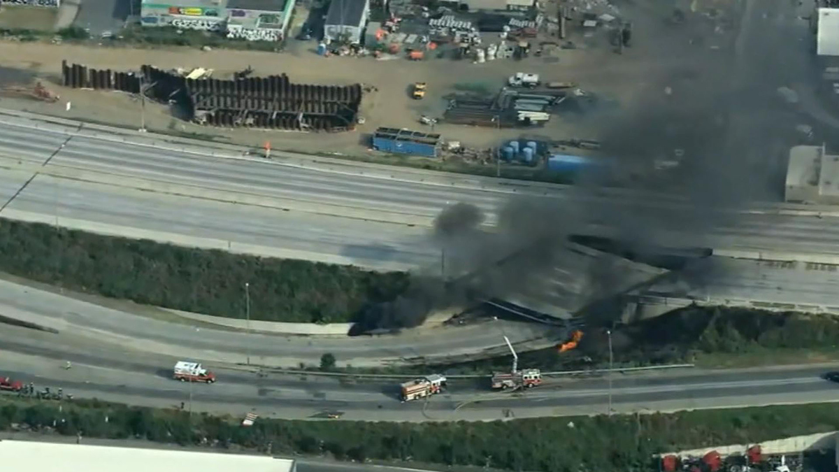 Watch CBS Mornings Tanker truck fire causes I-95 collapse - Paramount+