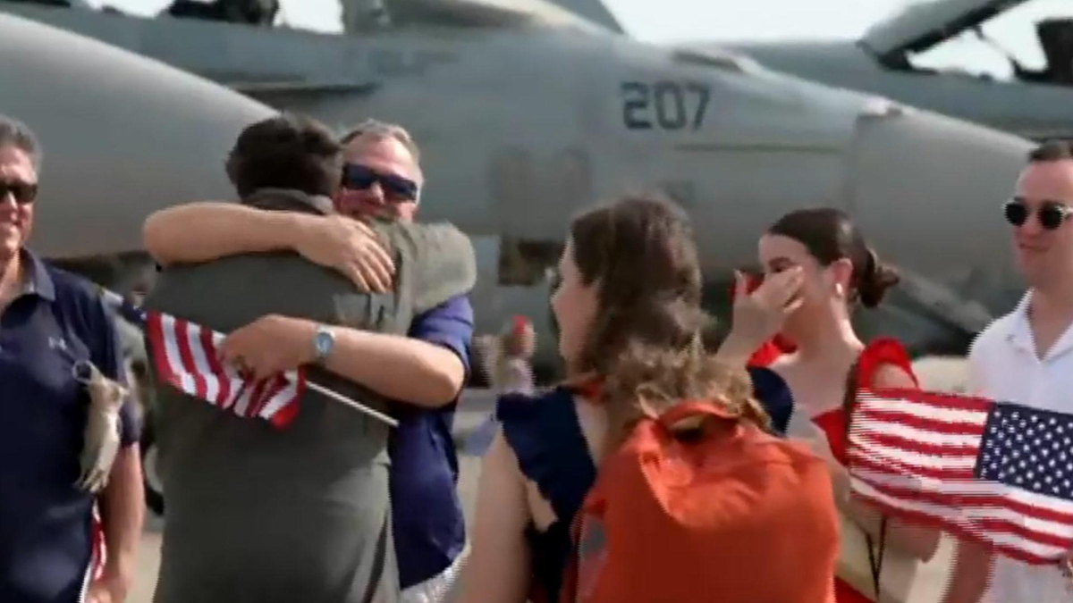Watch CBS Evening News: Navy pilots home after fighting Houthi attacks ...