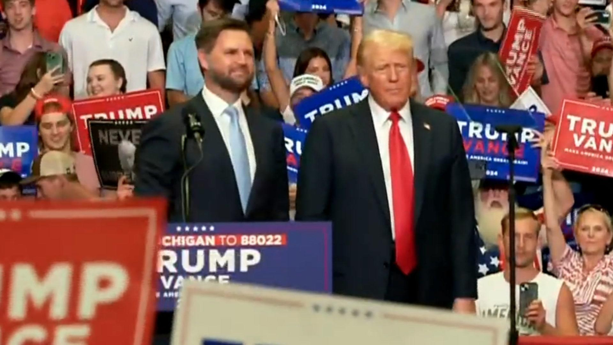 Watch CBS Evening News: Trump, Vance hold first joint campaign rally ...