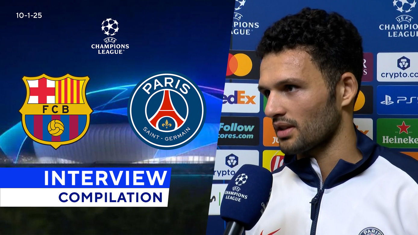 Watch UEFA Champions League Season 2026 Episode 0: Interview Compilation: Barcelona vs. PSG ...