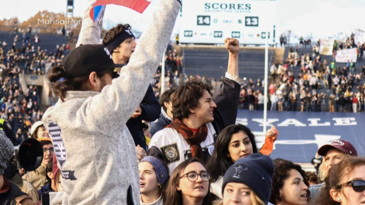 Watch CBS Evening News: Harvard & Yale football game interrupted by ...