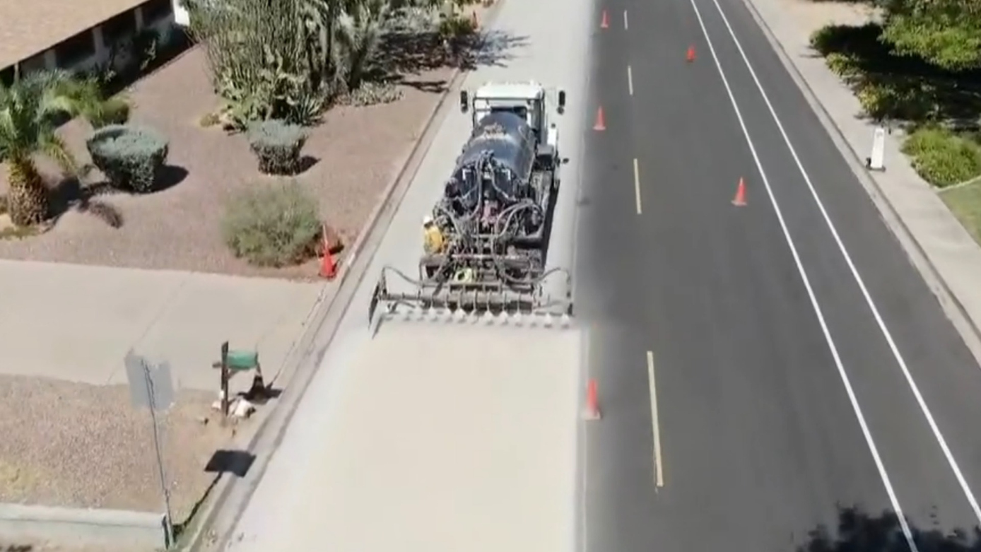 Watch CBS Evening News: Phoenix installs "cool pavements" to combat ...