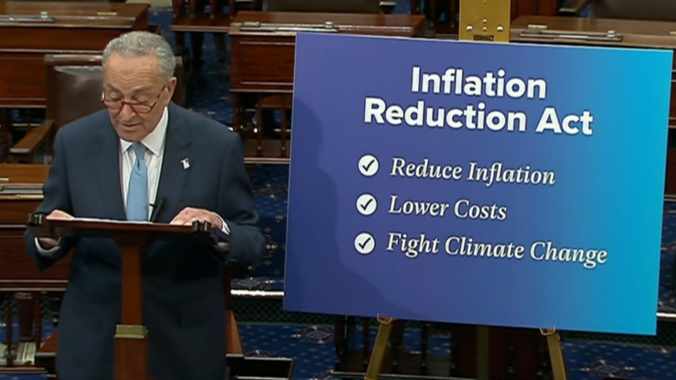 Watch CBS Evening News: Senators consider Inflation Reduction Act ...