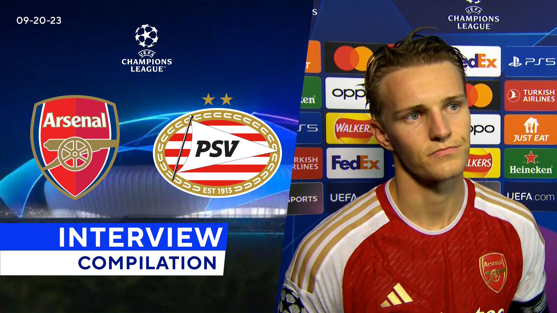 Watch UEFA Champions League Season 2024 Episode 0: Interview Compilation: Arsenal vs. PSV ...