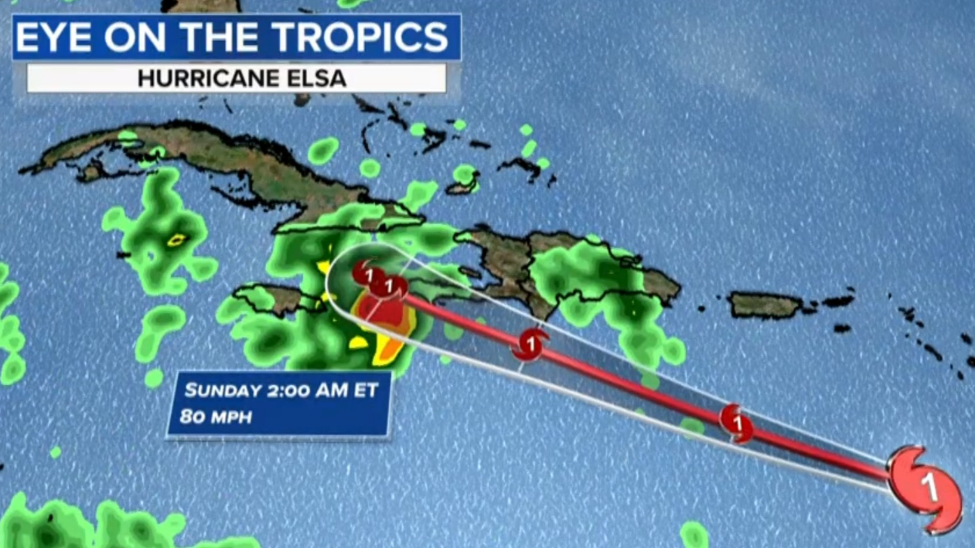 Watch CBS Evening News: Elsa strengthens to first Atlantic hurricane of ...