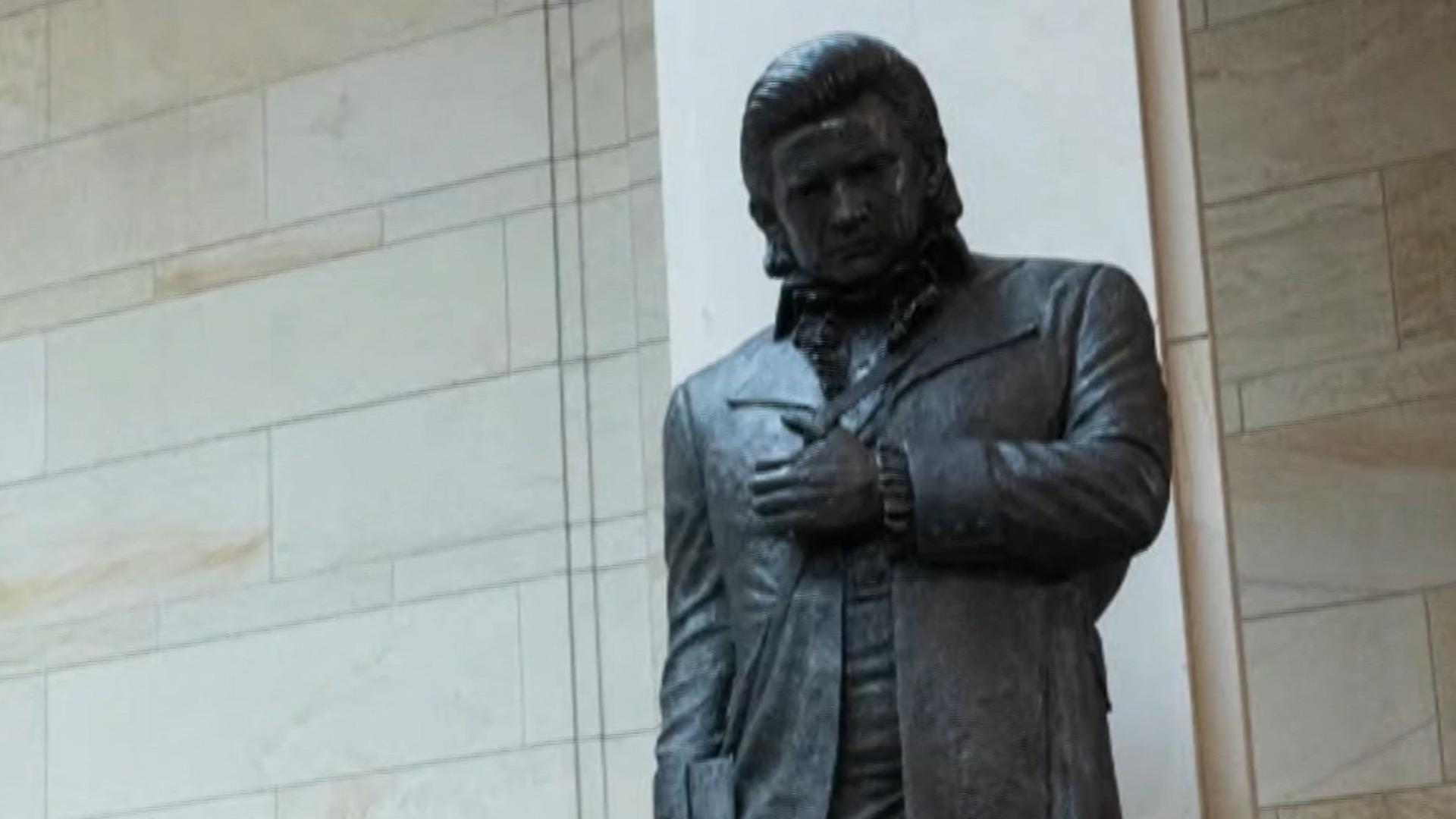 Watch CBS Evening News: Johnny Cash statue unveiled in U.S. Capitol ...
