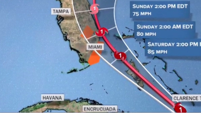 Watch CBS Evening News: Hurricane warning issued for parts of Florida ...