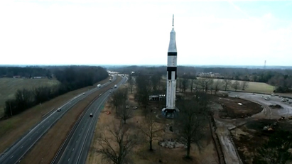 Watch CBS Evening News: Alabama's iconic rest stop rocket to be removed ...